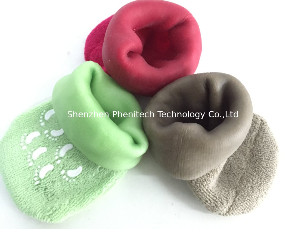 Spa Gel Socks For Dry Feet , Plant Gel Vitamin E Jojoba Olive Oil