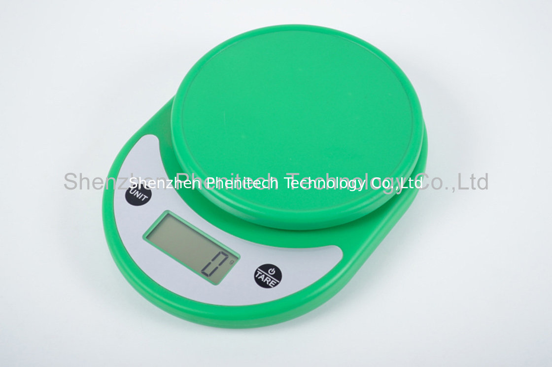 High Precision Food Kitchen Electronic Scales with Colorful Plastic Shell