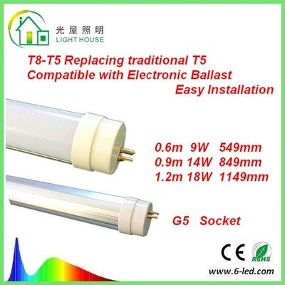 T8 - T5 LED Tube Replacing Traditional G5 T5 130 LM / W EMC Passed Driver