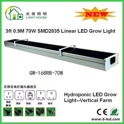 3 Feet Hanging Hydroponic Led Grow Light For Growing Plants 70 Watt Power