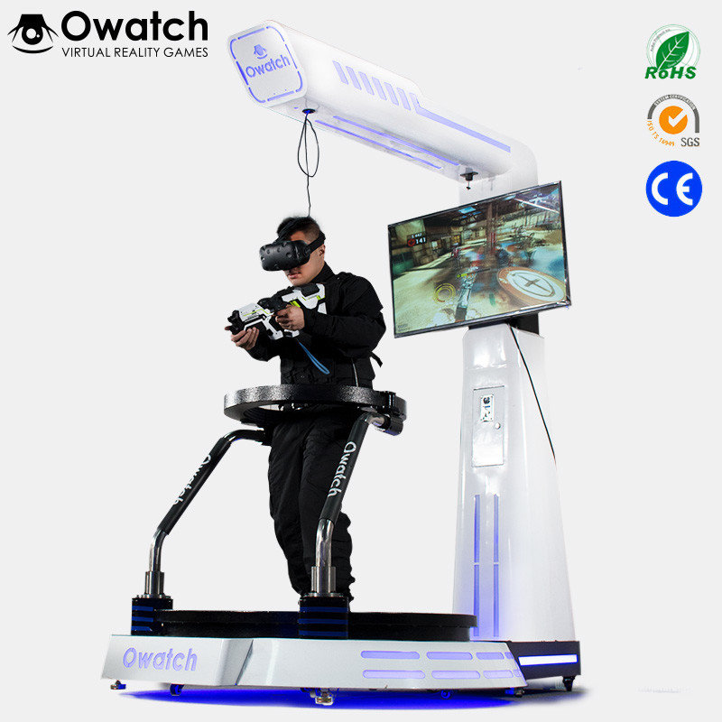 Virtual Reality Shooting Games Simulator VR Treadmill Simulator With Gun Model