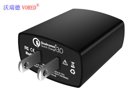 RoHS Mobile Phone Quick Charger Free Sample 82 * 48 * 31mm Size 23g Weight