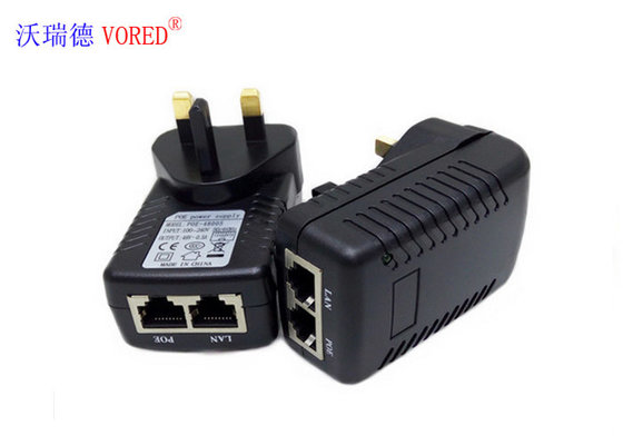 UK Plug Power Over Ethernet Power Supply Short Circuit / Over Voltage Protection