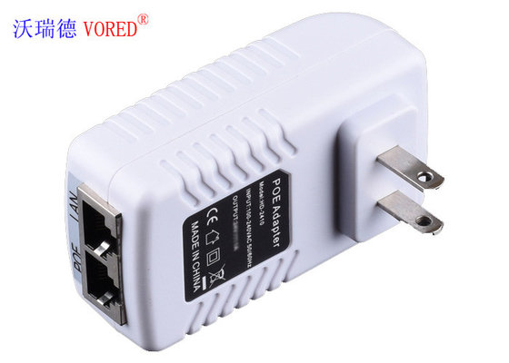US Plug Ethernet Power Supply , Over Current Protection POE Power Supply