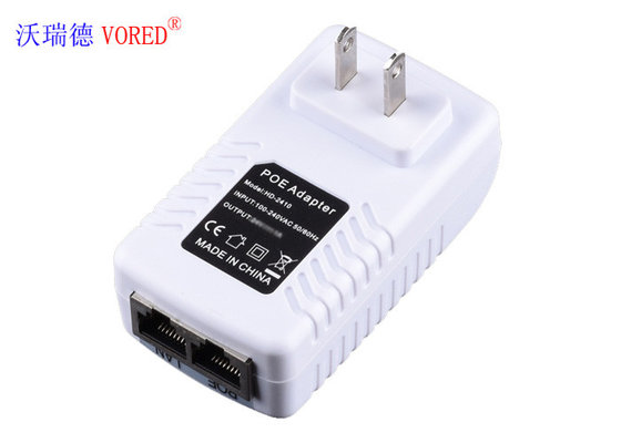 US Plug POE Power Adapter White Color PC ABS Material Easy Installation