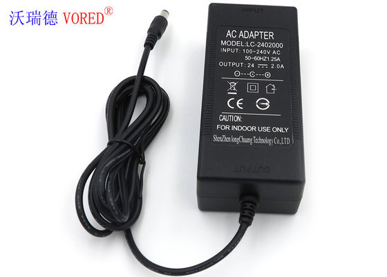 2A 24v AC DC Power Adapter , Desktop Switching AC DC Power Adapter Low Ripple For E-manicure