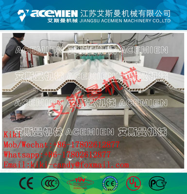 Plastic Hollow Double Layer Roll Forming Machine for Roofing Tiles 12mm - 14mm thickness
