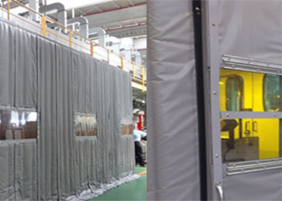Temp Sound Barriers 4 layers + design fireproof and soundproof Noise Blanket 40dB Noise Reduction supplier