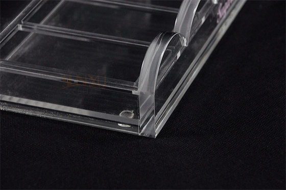 Acrylic Retail Display Stands Nail Polish Shelf Clear 285×215×100 Mm For Makeup Shop