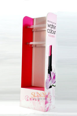 Red White MDF Floor Display Stands 1247×250×400 mm With Logo Printing