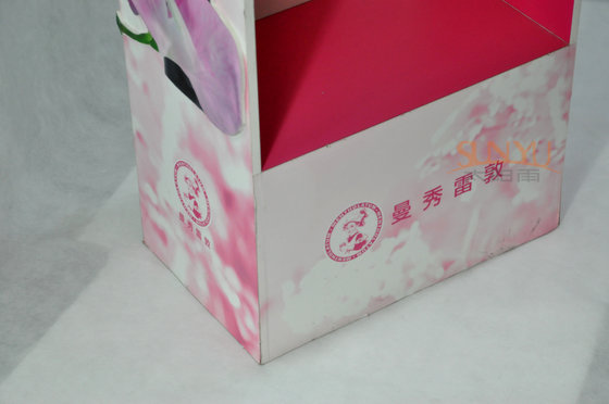 Red White MDF Floor Display Stands 1247×250×400 mm With Logo Printing