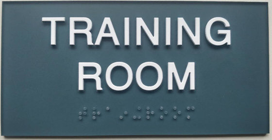 SW 6229 ADA Room Signage 3"X 6" , Clear Grade II Braille Custom Made Signs