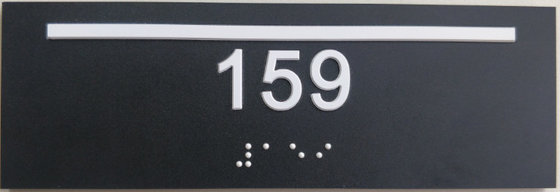 1/8" Acrylic Panel Custom Braille Signs 1/32" Raised Text Accent Grade II Braille