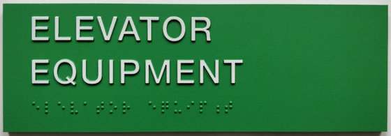 Straight Edge Ada Braille Signs Grade II Braille , Thermoforming Signage For Room ID