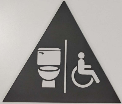 California Title 24 Braille Toilet Signs With  Non Galre Acrylic  Panel