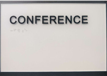 Custom Number Signs ADA Room Signage Braille 1/32" Raised Text Grade II Straight Edge