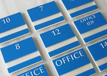 custom ADA room signs Thermoforming Signage Vandal Proof With Changeable Information Window