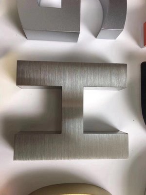 Stainless Steel Channel Letter Signs 3D Backlit Number Illuminated Brushed Polish