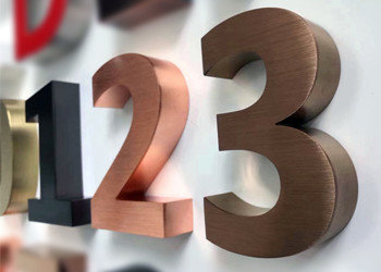 Building Signage Custom 3d Metal Signs Brushed Stainless Steel Fabricated Channel Letters