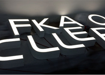 Fabricated Frontlit 3D Lettering Signage,  Acrylic Steel Built  Illuminated channel letters