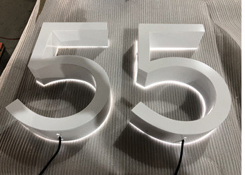 Non Illuminated Custom Metal Signs , Stainless Steel Acrylic Sign Letters Architectural