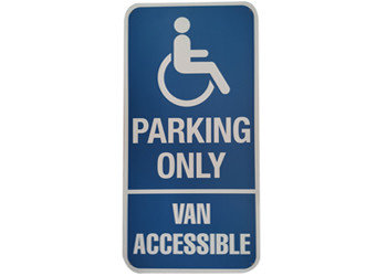 Handicap Parking Aluminum Metal Signs Custom Weather Resistant Long Lasting Ink
