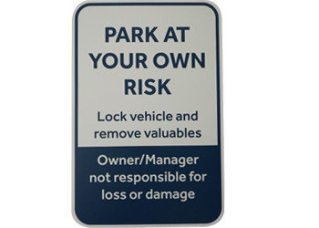 UV Printed Aluminum Metal Signs Parking Control Weather Resistant Customized Size