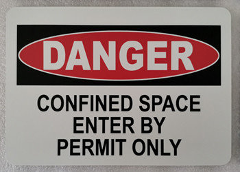 Danger Confined Space Safety Aluminum Metal Signs 10"X7" For Industrial Notices