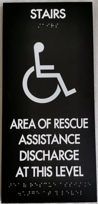 Non Glare  Interior ADA Door Signs 1/4 Inch Acrylic With Clear Braille Dots