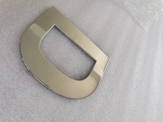 SS Acrylic Sign Letters Custom Solid Cut Out Dimensional Brushed Mirror Finish