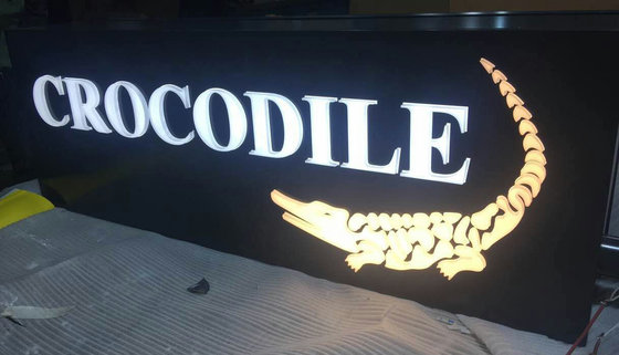 2" Light Boxes Reverse LED Channel Letters Illuminated Cabinet Signage For Business Shop