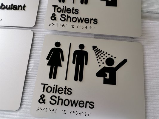Round Corner 1.6 SNA Anodized Aluminium Braille Signs