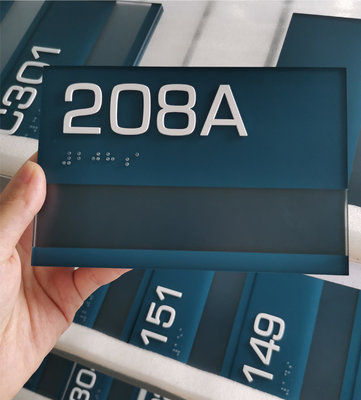 Acrylic 1/8" ADA compliant Room Signage With Insert Window
