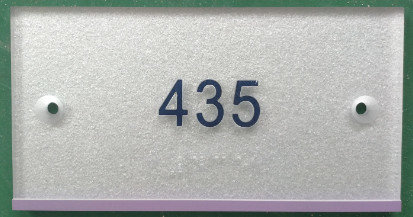 Silver 2.5"X5"  Braille Tactile Signs ,1/4" Acrylic Panel Thermoformed Signs 1/32" Tactile Text
