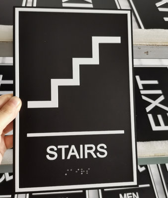 Acrylic Panel Grade 2 Braille Interior ADA Signs