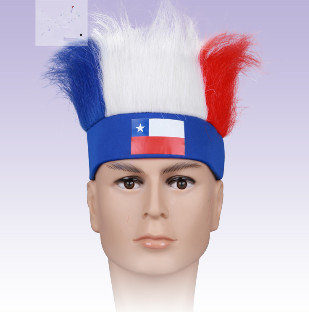 Country Flag Sports Fans Wig Hat Color 2018  Russian World Cup fans wig