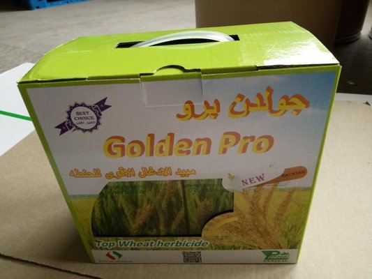 Golden Pro pesticide package, alu bag, leaf, color box