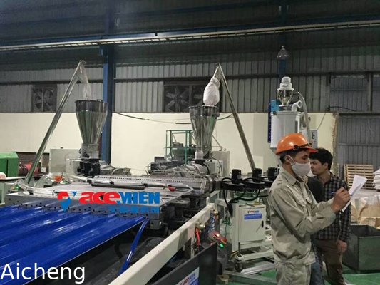 PVC wave tiles extrusion machine making line plastic roof tile machine extruder line plastic recycling machine