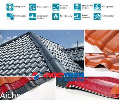 Roofing-corrugated tile extrusion machine making line plastic roof tile machine extruder line plastic recycling machine