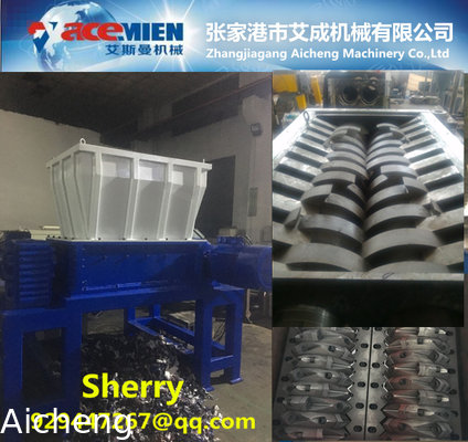 Double shaft shredder Machine waste Tire crusher Plant Waste plastic Shredder tire crusher shreeder machine