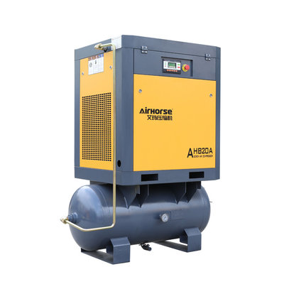 Screw air compressor with air receiver and dryer. supplier
