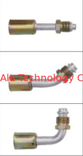 #6 #8 #10 #12 Flexible iron outer screw joint with iron jacket (  Male O-Ring ) / auto air conditioning hose fitting