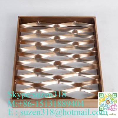 anodized bronze aluminum diamond hole expanded sheet for decoration