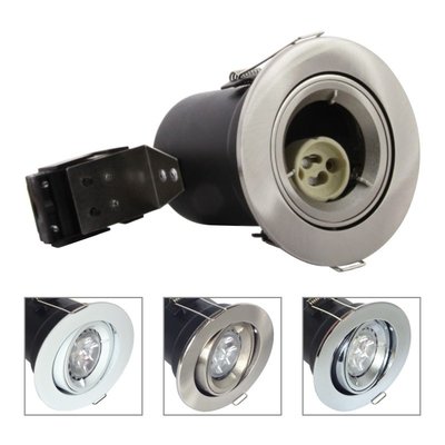 China GU10 Aluminium Centre Tilt LED Fire Rated Downlight - Satin Nickel Color