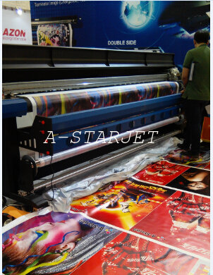 220V Eco Solvent Printer in 2 pcs DX7 head for PVC Vinyl in 3.2M A-Starjet