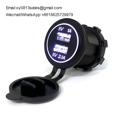 China Factory Full Waterproof 3.1A/4.2a Car Mobile phone Charger used on bus motorcycle marine