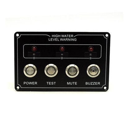 DC12V 24V Marine Boat Aluminum High Water Level Warning Switch Panel