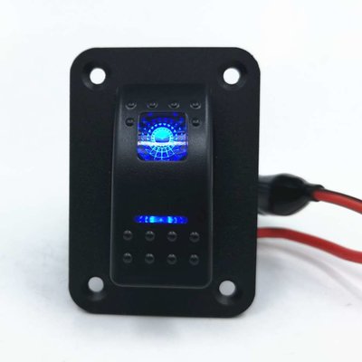 LED 1 Gang Boat Car Switches Panel Aluminum Dash 5 Pin ON/OFF Toggle Circuit Breaker Marine RV Caravan