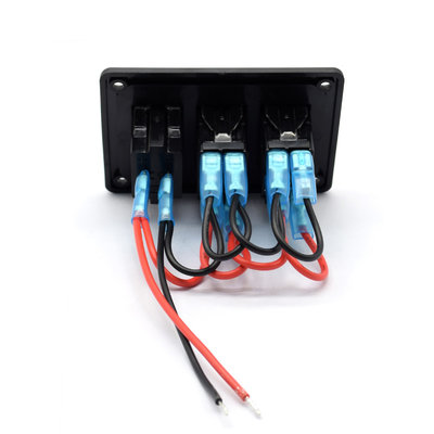 Hot sale LED Switch Panel with 4.2 Amps Dual USB Fast charger Socket built in Voltmeter for Marine Boat Car Truck 2Gang