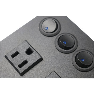 Dual USB Socket Charger LED Voltmeter 15A Power Outlet Rocker Switch Panel